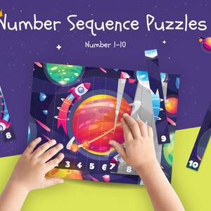 Solar System Space Puzzles Number Sequence 10 Puzzles 1-100 Printable ...