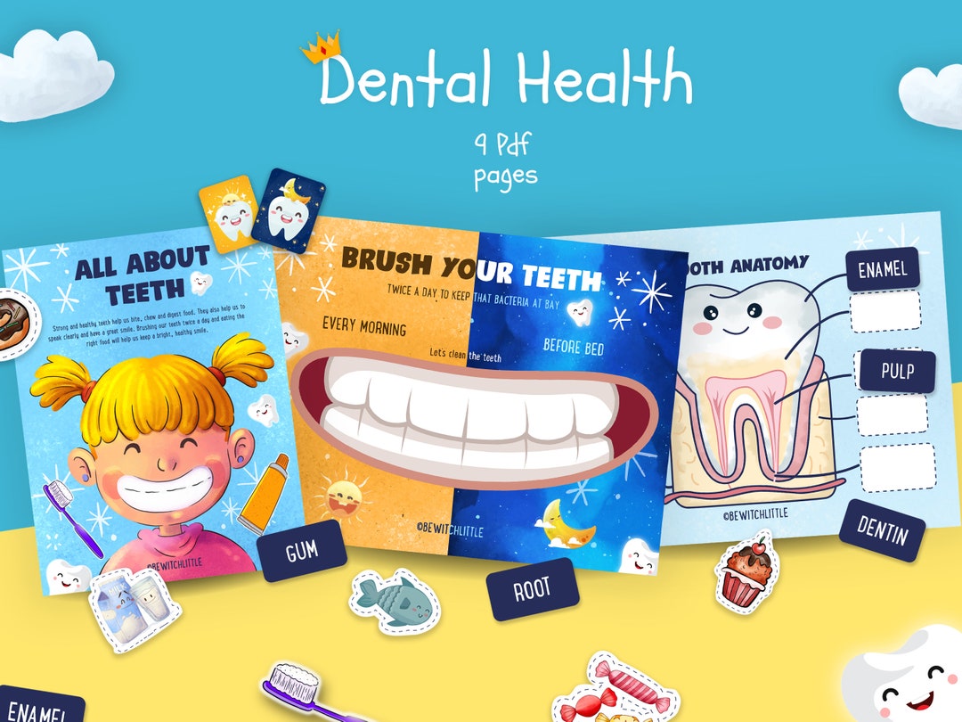 Dental Health Preschool Toddler Activity Printable Montessori Materials ...