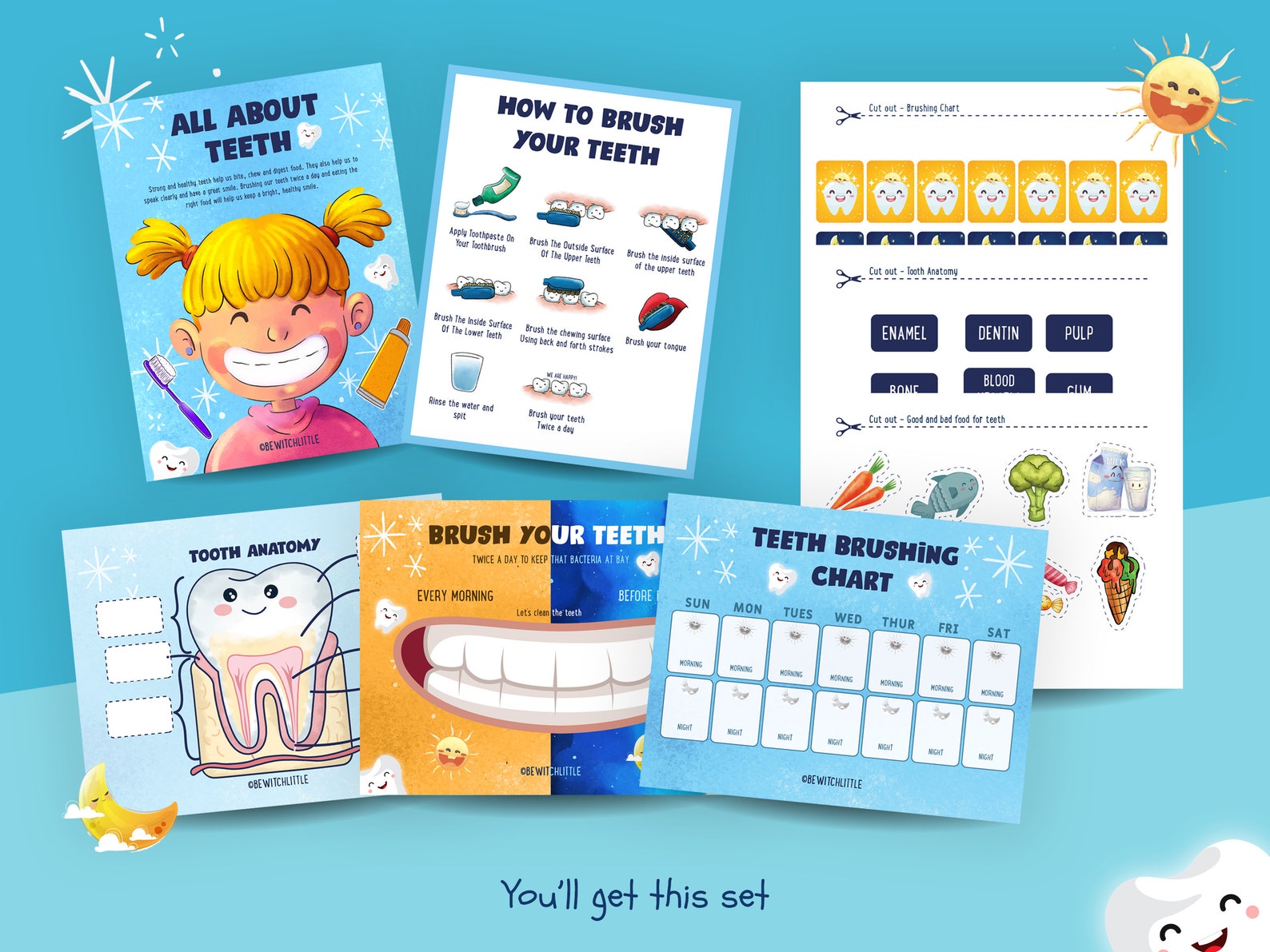 Dental Health Preschool Toddler Activity Printable Montessori - Etsy