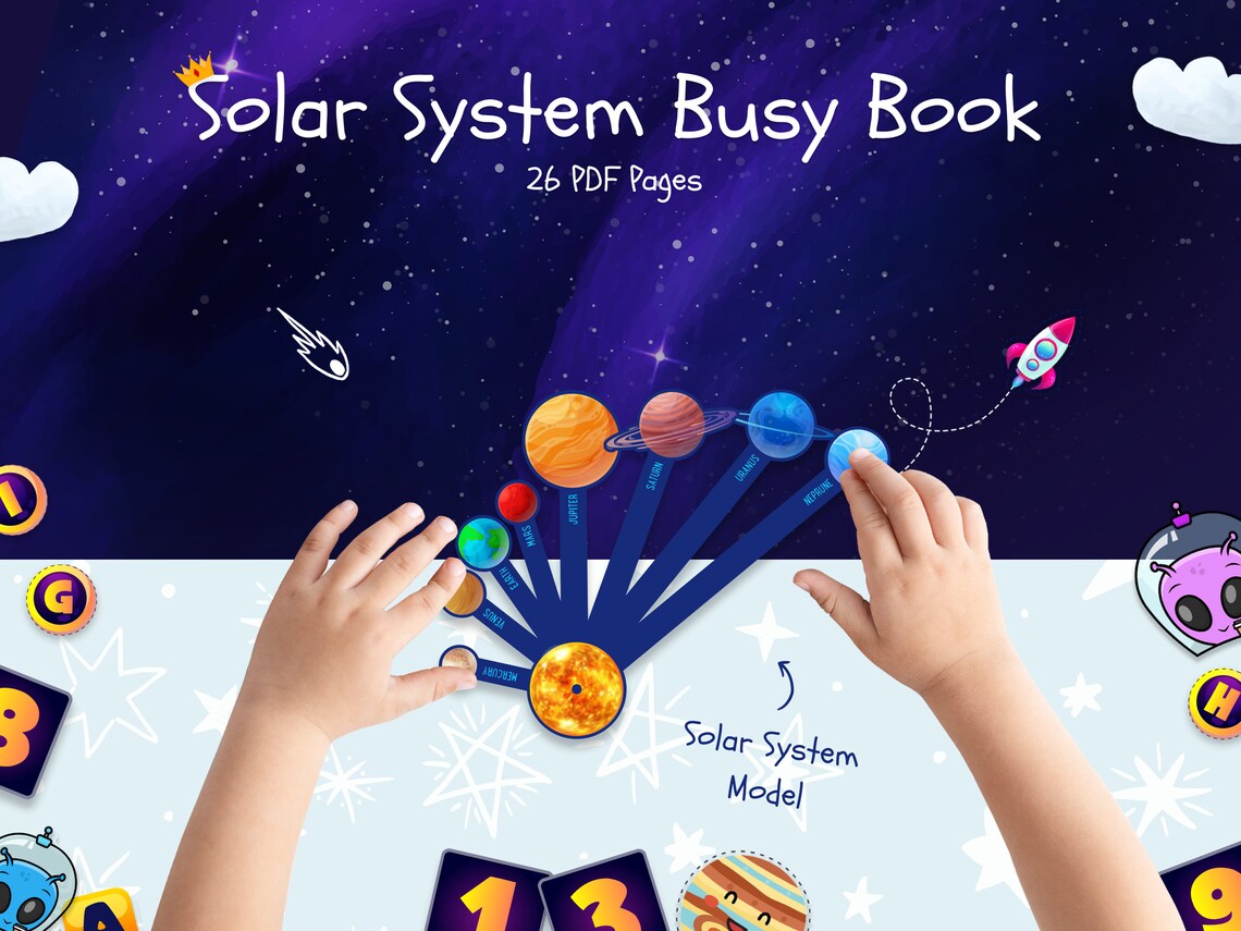 Solar System Busy Book Printable Quiet Book Learning Binder - Etsy
