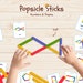 Popsicle Stick Shapes and Numbers Activity Game Printable Montessori ...