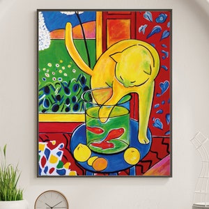 Henri Matisse, the Cat With Red Fish, Full Page Scan Printable Wall Art ...