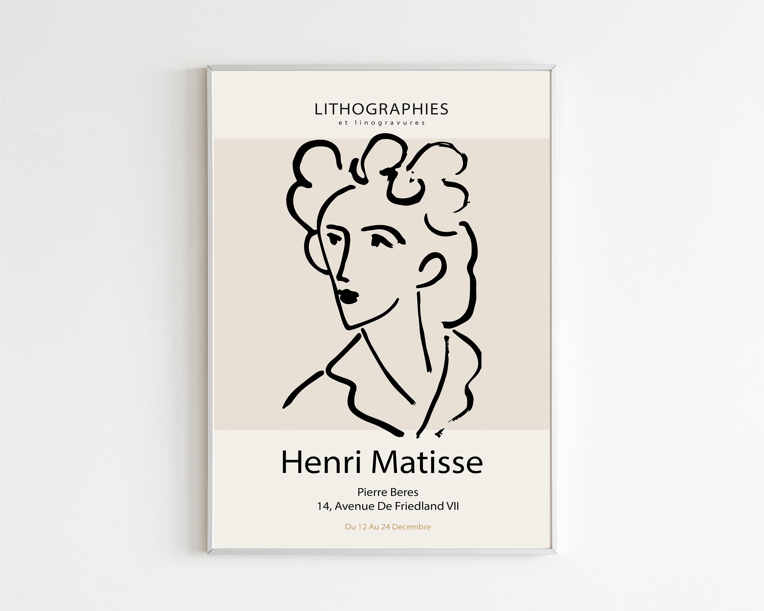 Neutral / Black Matisse Woman Drawing Abstract Art Print Matisse Poster ...