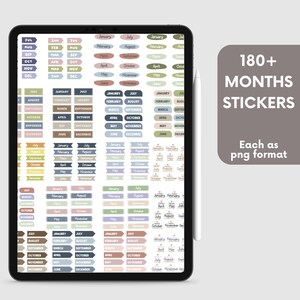 Digital Stickers Pack, Goodnotes Stickers, Student Notebook, Washi ...