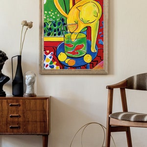 Henri Matisse, the Cat With Red Fish, Vintage Retro Exhibition Poster ...