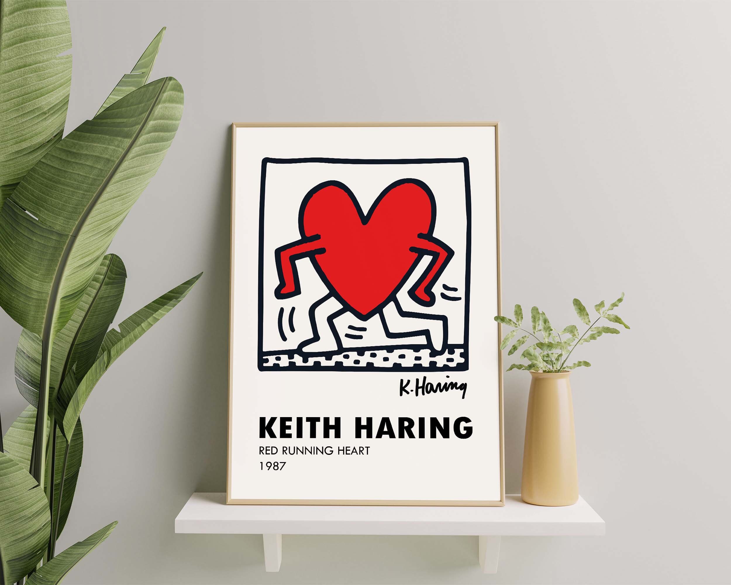 Keith Haring Running Heart
