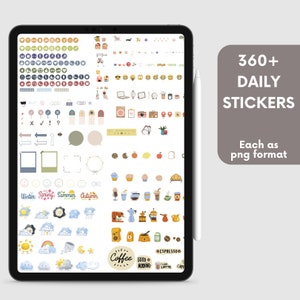 Digital Planner Stickers, 1700+ Goodnotes Stickers, for Notebooks (PNG ...