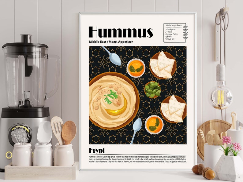 Food Art Prints, World Cuisine Posters, Kitchen Wall Decor, Food ...