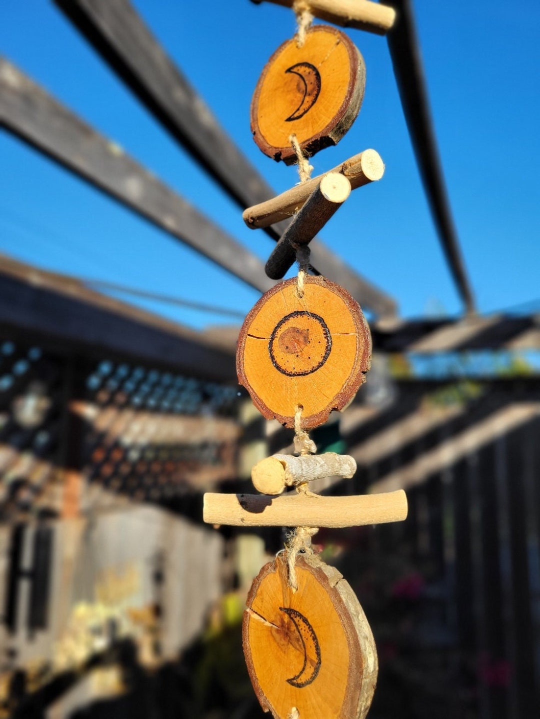 Witch's Ladder Outdoor Viking Garland Triple Goddess Moon Phases - Etsy