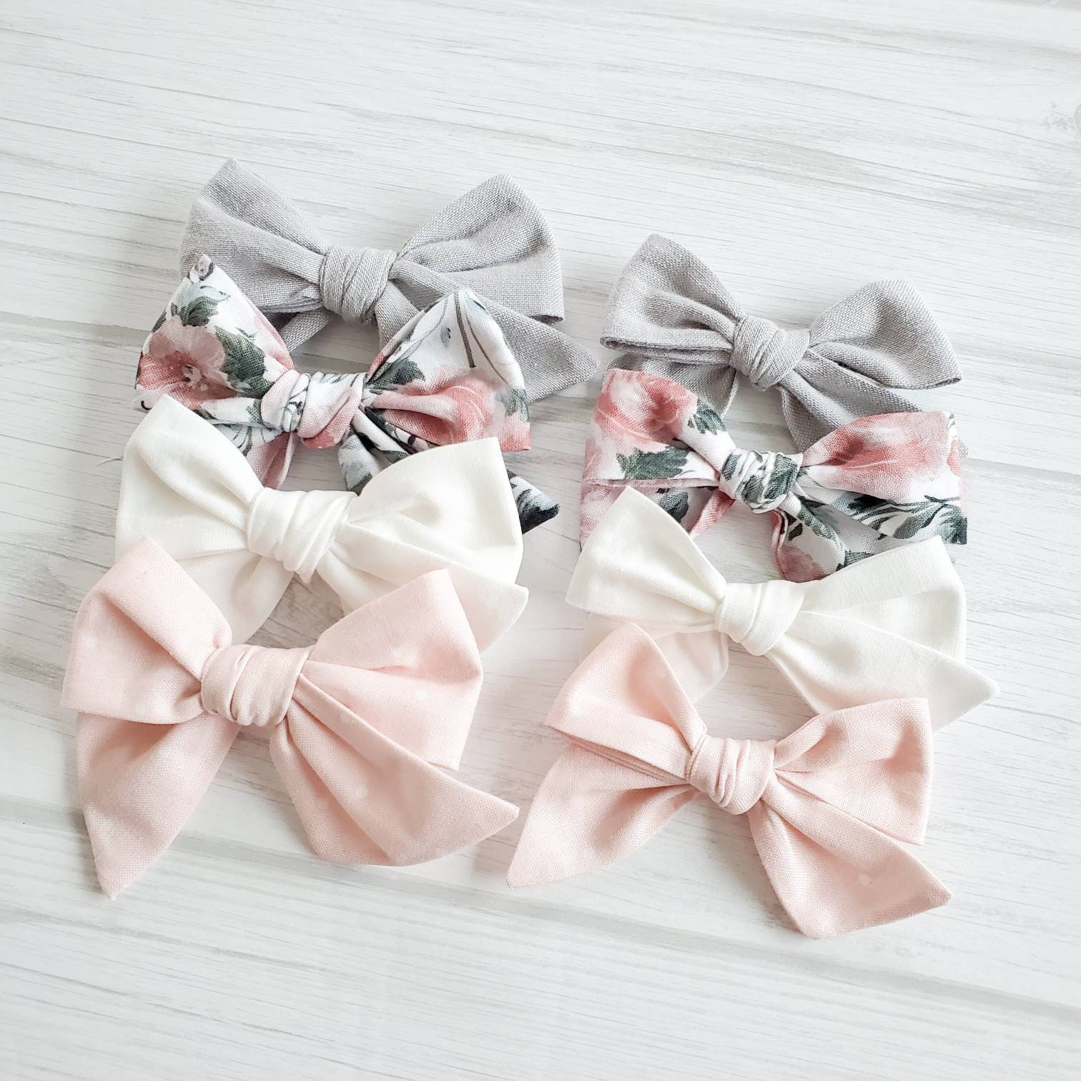 Set of 4 Pinwheel Hair Bows Petit Hair Bows Clip Bows - Etsy