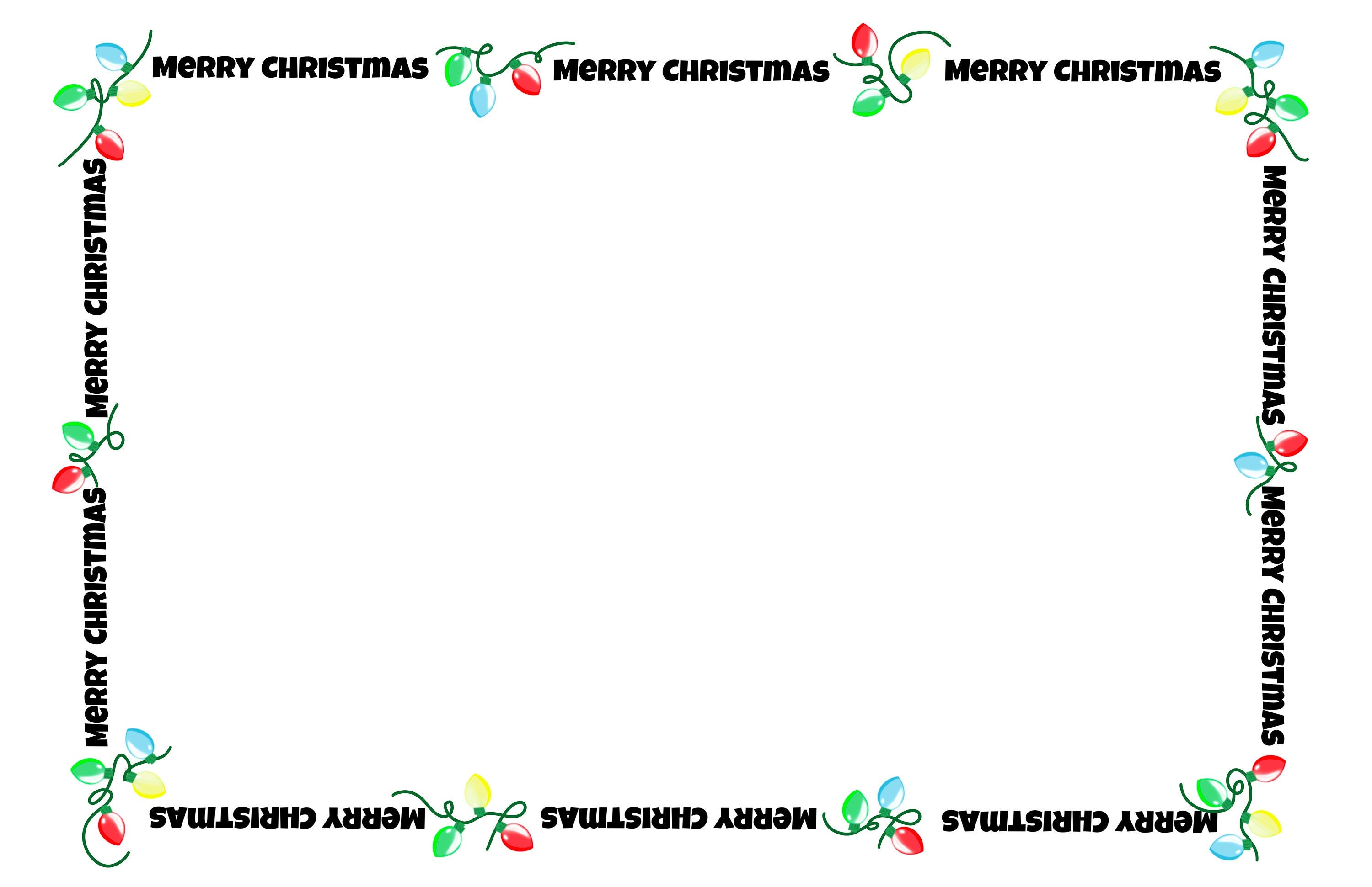 2 Designs: Christmas & Snowman Border - Etsy
