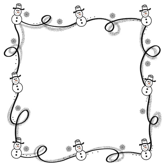 Snowman Page Borders