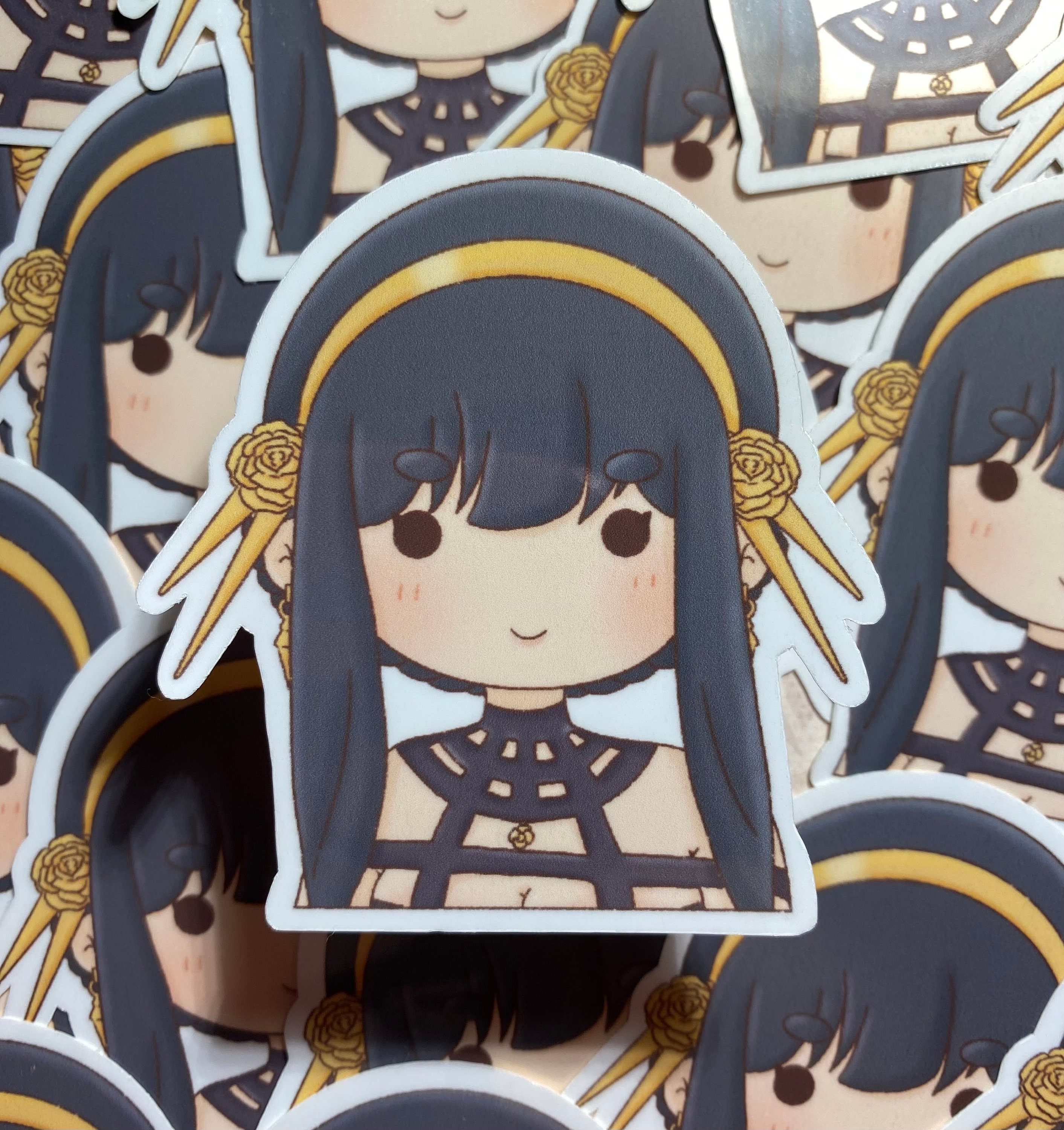 Anime Stickers Chibi Anime Weatherproof Glossy Stickers - Etsy