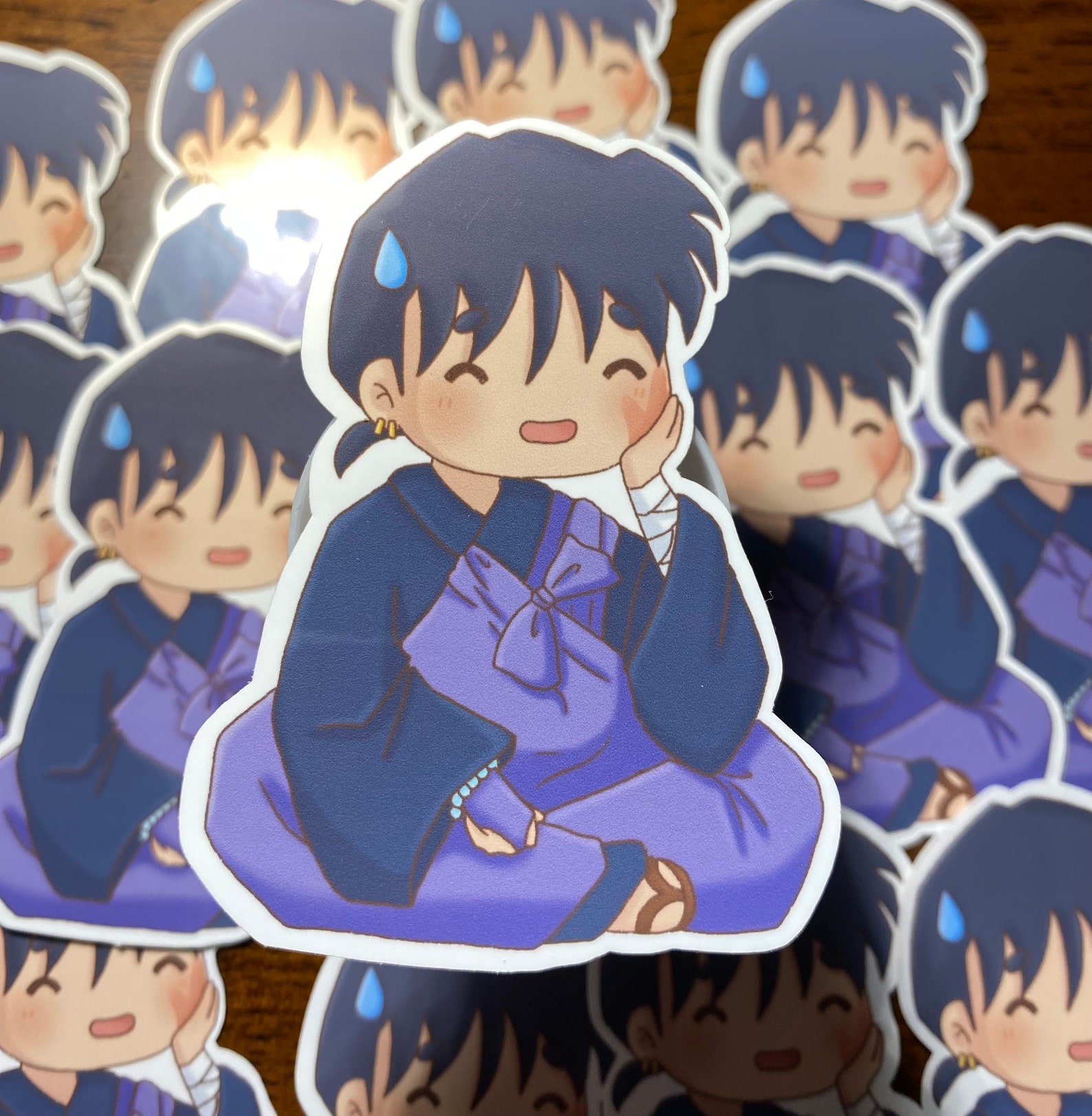 Anime Stickers Chibi Anime Weatherproof Glossy Stickers - Etsy