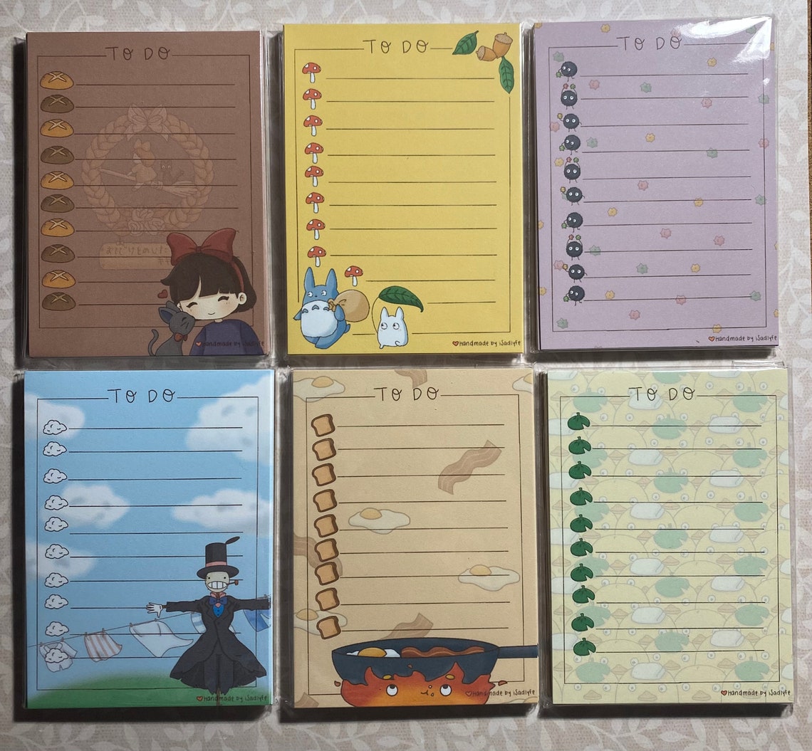 Anime To-do List Stationary Memo Pad | Etsy