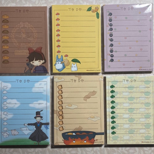 Anime To-do List Stationary Memo Pad - Etsy