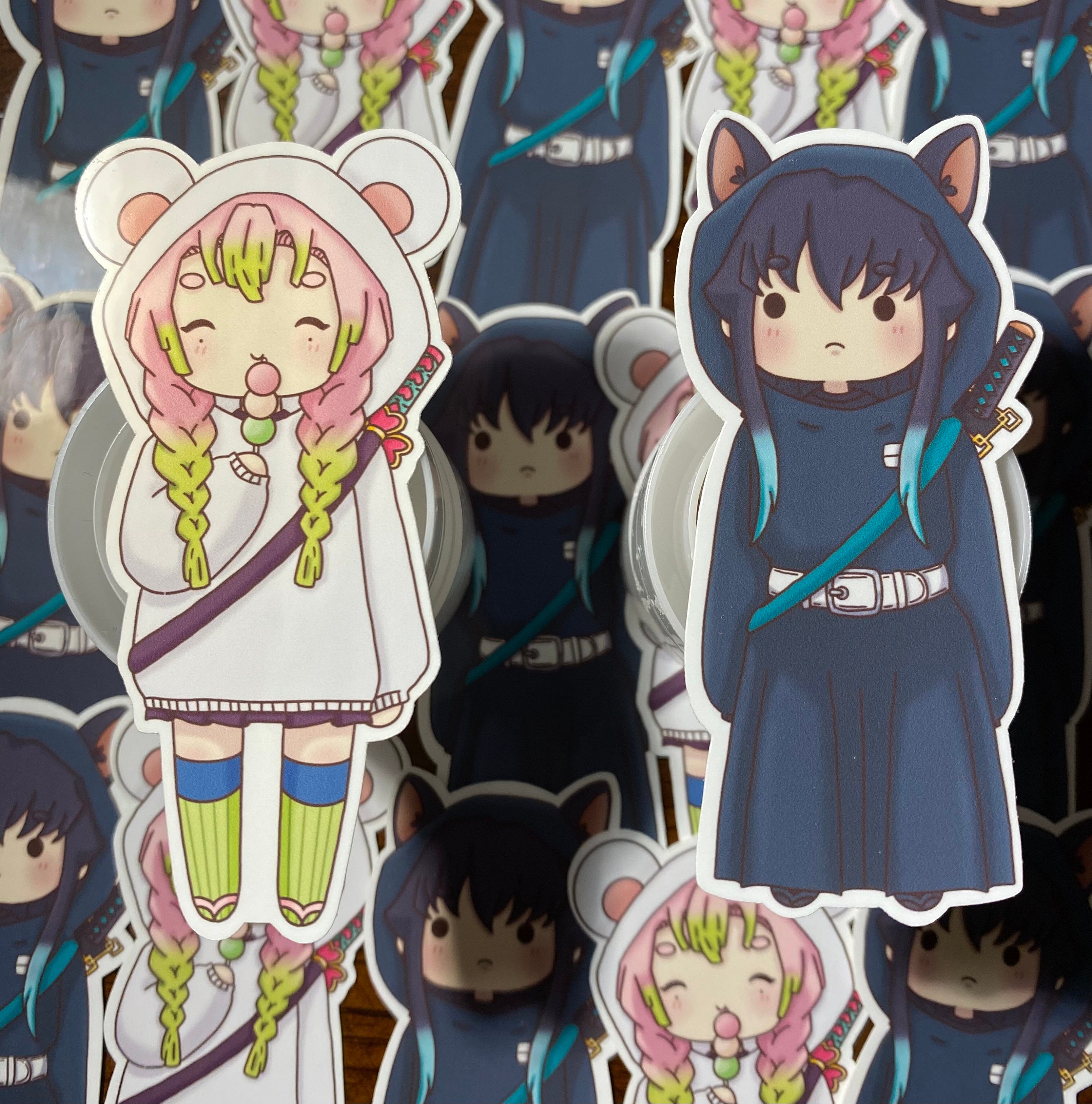 Anime Stickers Chibi Anime Weatherproof Glossy Stickers - Etsy