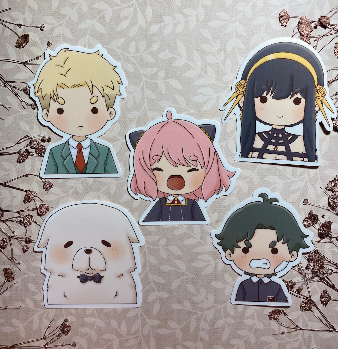 Anime Stickers Chibi Anime Weatherproof Glossy Stickers - Etsy