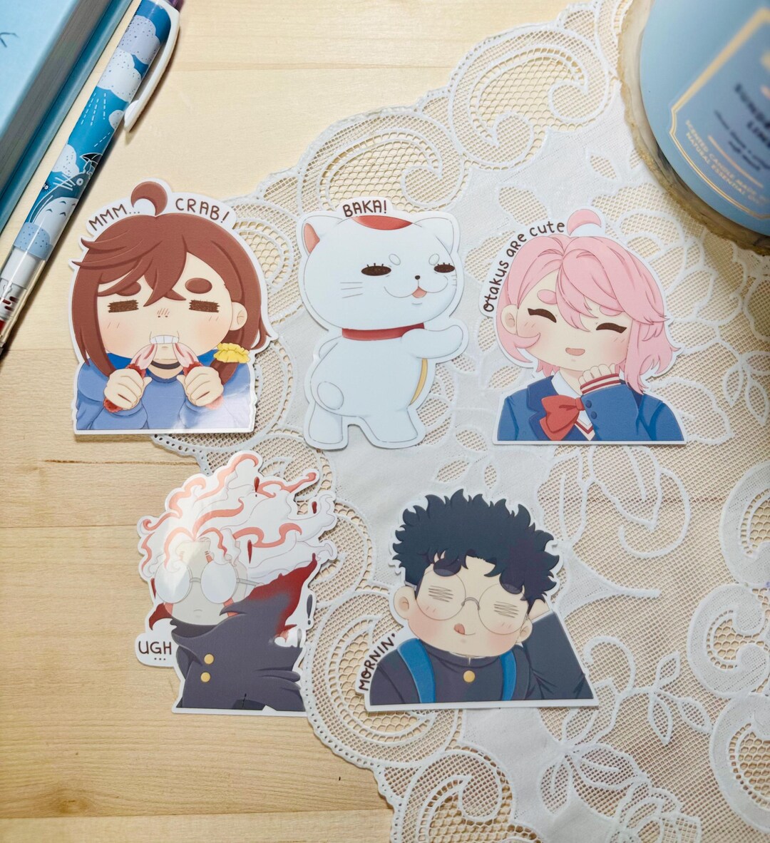 Anime Stickers || Chibi Anime || Weatherproof Glossy Stickers - Etsy