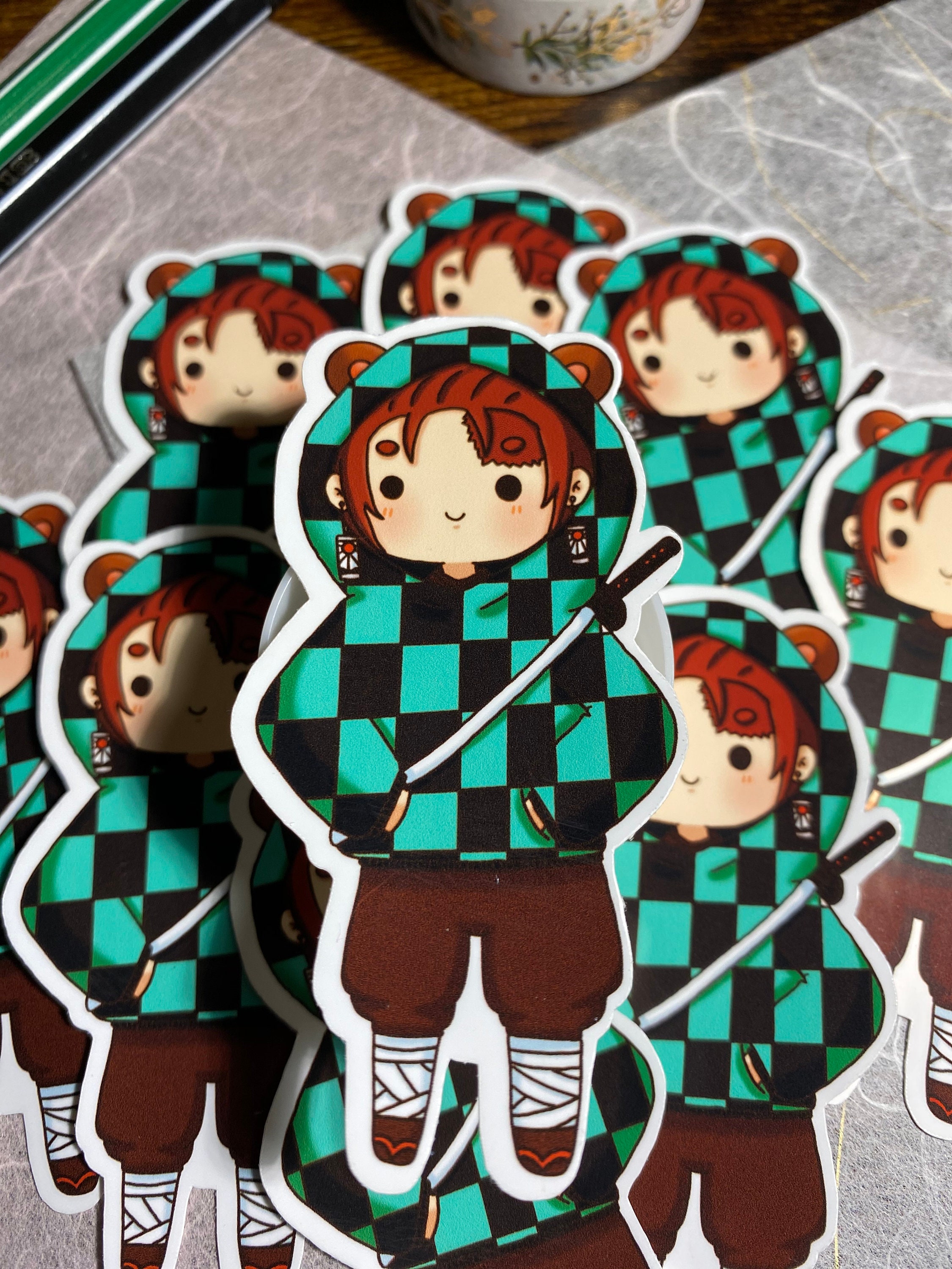 Anime Stickers Chibi Anime Weatherproof Glossy Stickers | Etsy