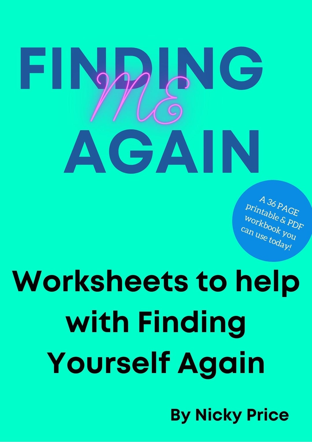 Finding Me Again Workbook, Emotional & Mental Health, 36 Page (PDF ...