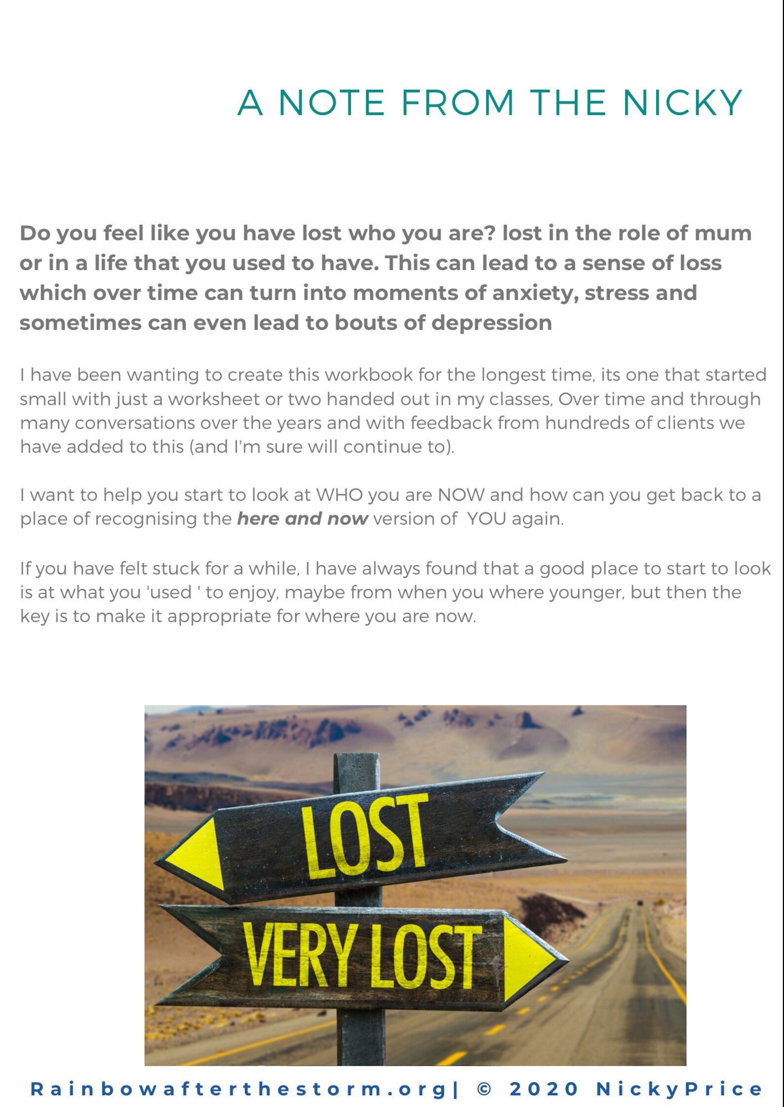 Finding Me Again Workbook, Emotional & Mental Health, 36 Page (PDF ...