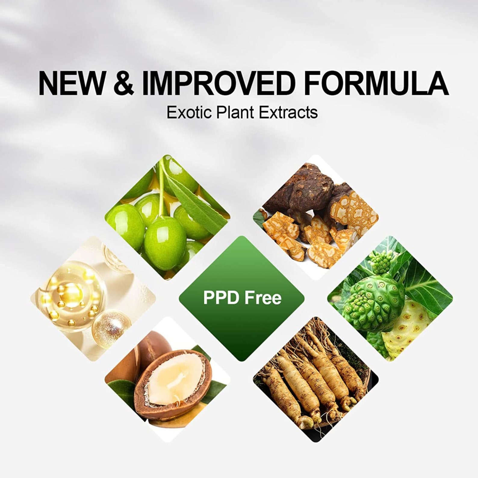 Golden Brown PPD Free Enriched Color Shampoo Hair Dye Formula (400ml ...