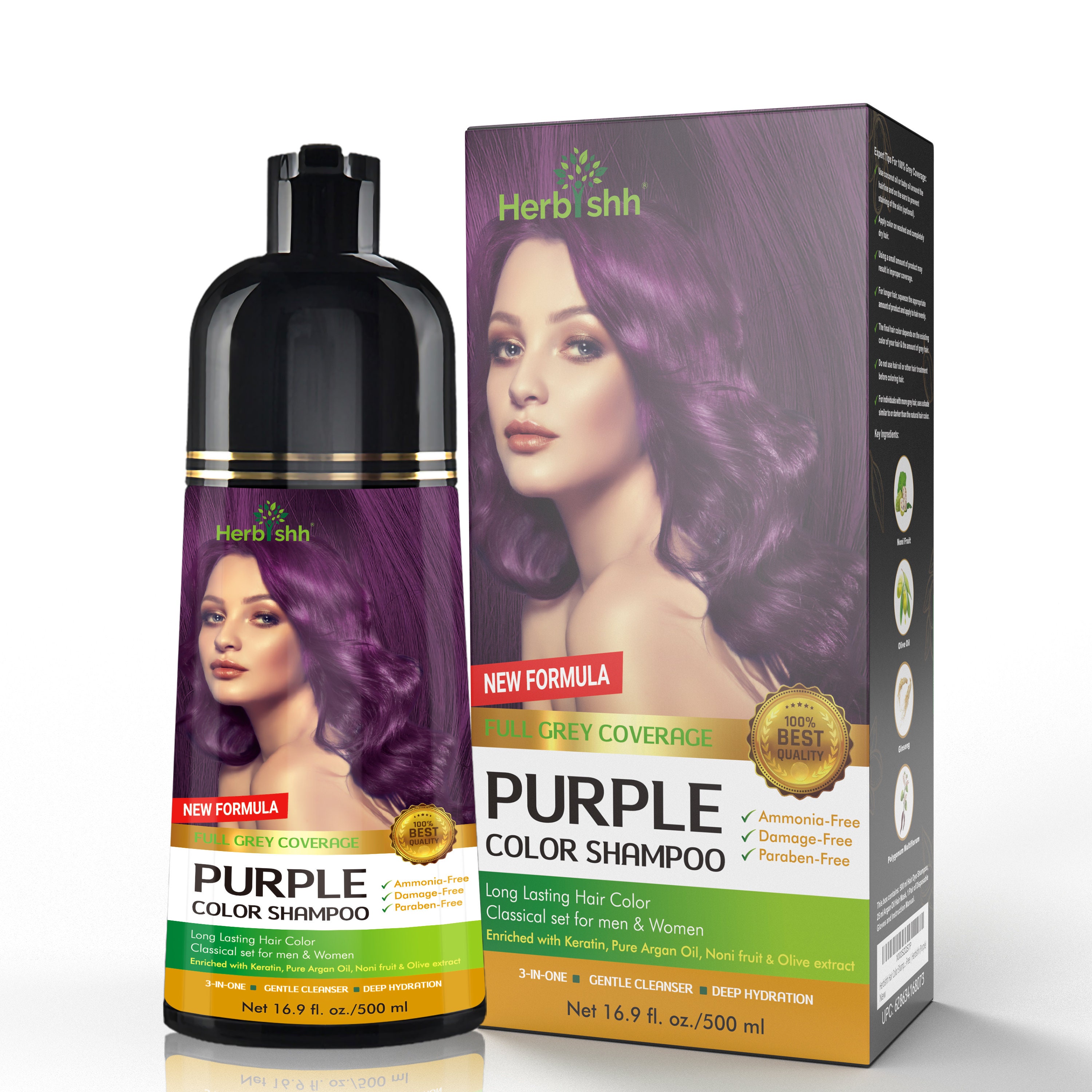 Herbishh Purple Hair Color Shampoo - Etsy