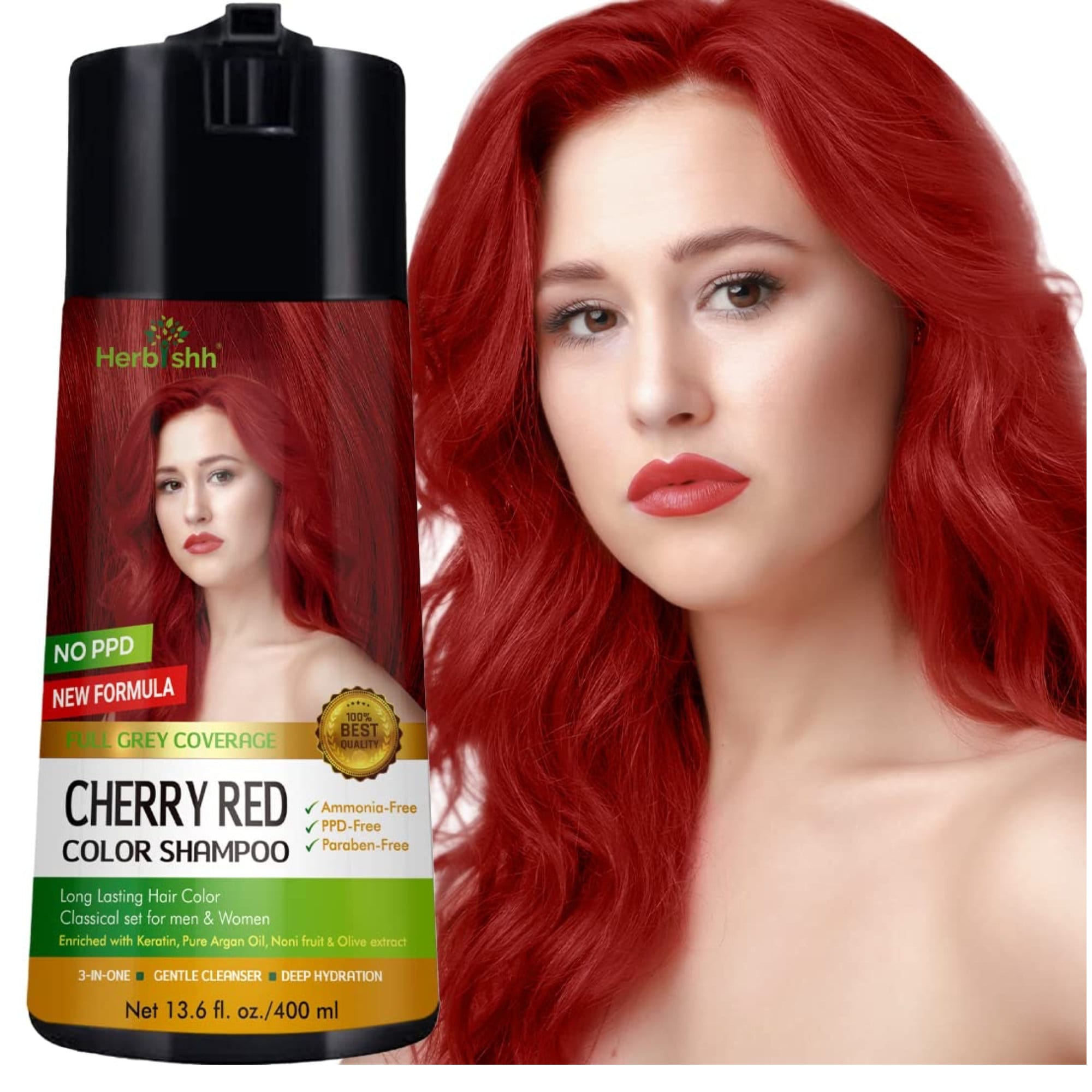Enriched Color Shampoo Hair Dye PPD Free Formula Hair Color Shampoo ...