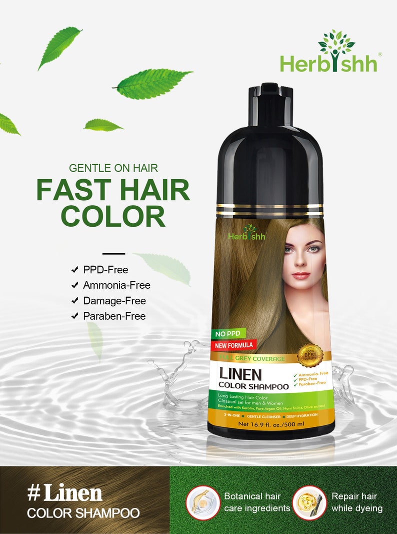 Hair Color Shampoo for Gray Hair–natural Hair Dye Shampoo–colors Hair ...