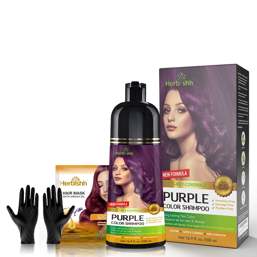 Herbishh Purple Hair Color Shampoo - Etsy
