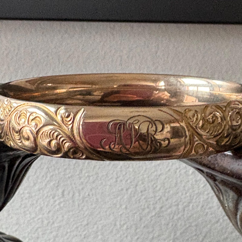 Antique Rolled Gold Cuff - Etsy