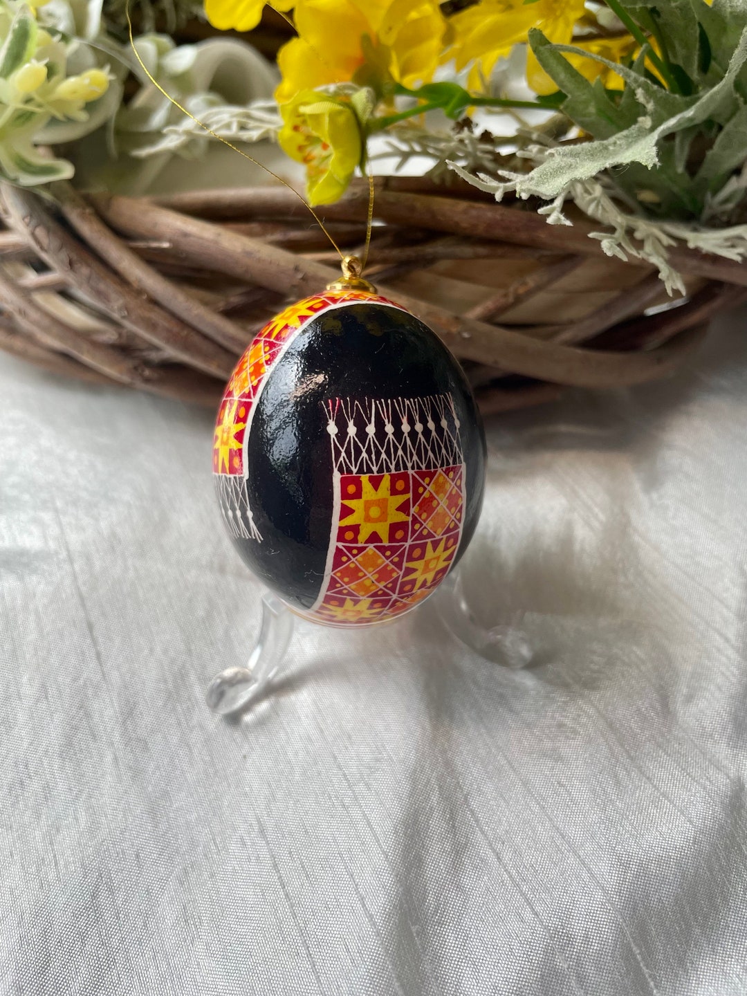 Hand Painted Pysanky Egg, Ukrainian Folk Art, Easter Gift - Etsy