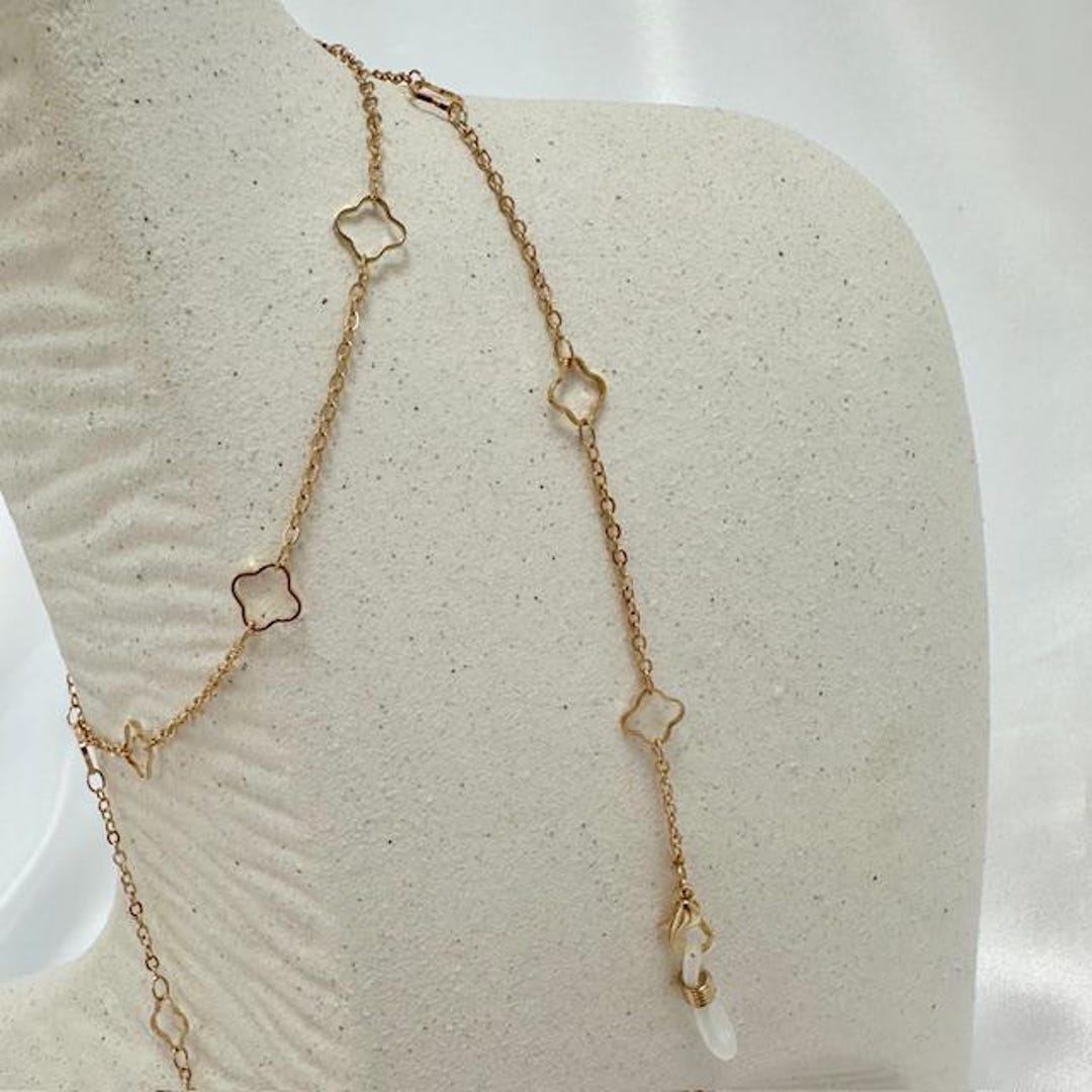 Beautiful Dainty Glasses Chain Clover Shape Fashion Gold | Gift ...