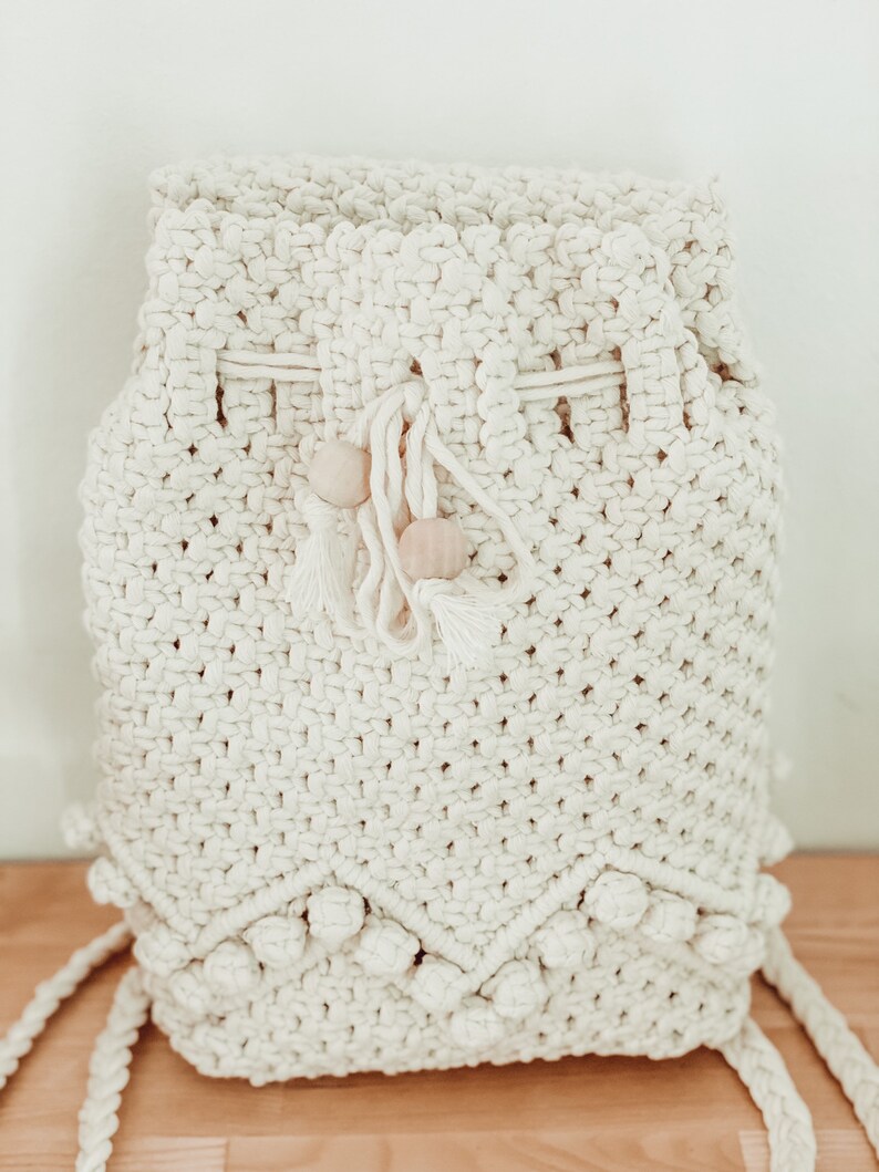 Macrame Backpack, Boho Macrame Backpack, Macrame Purse, Macrame Bag - Etsy
