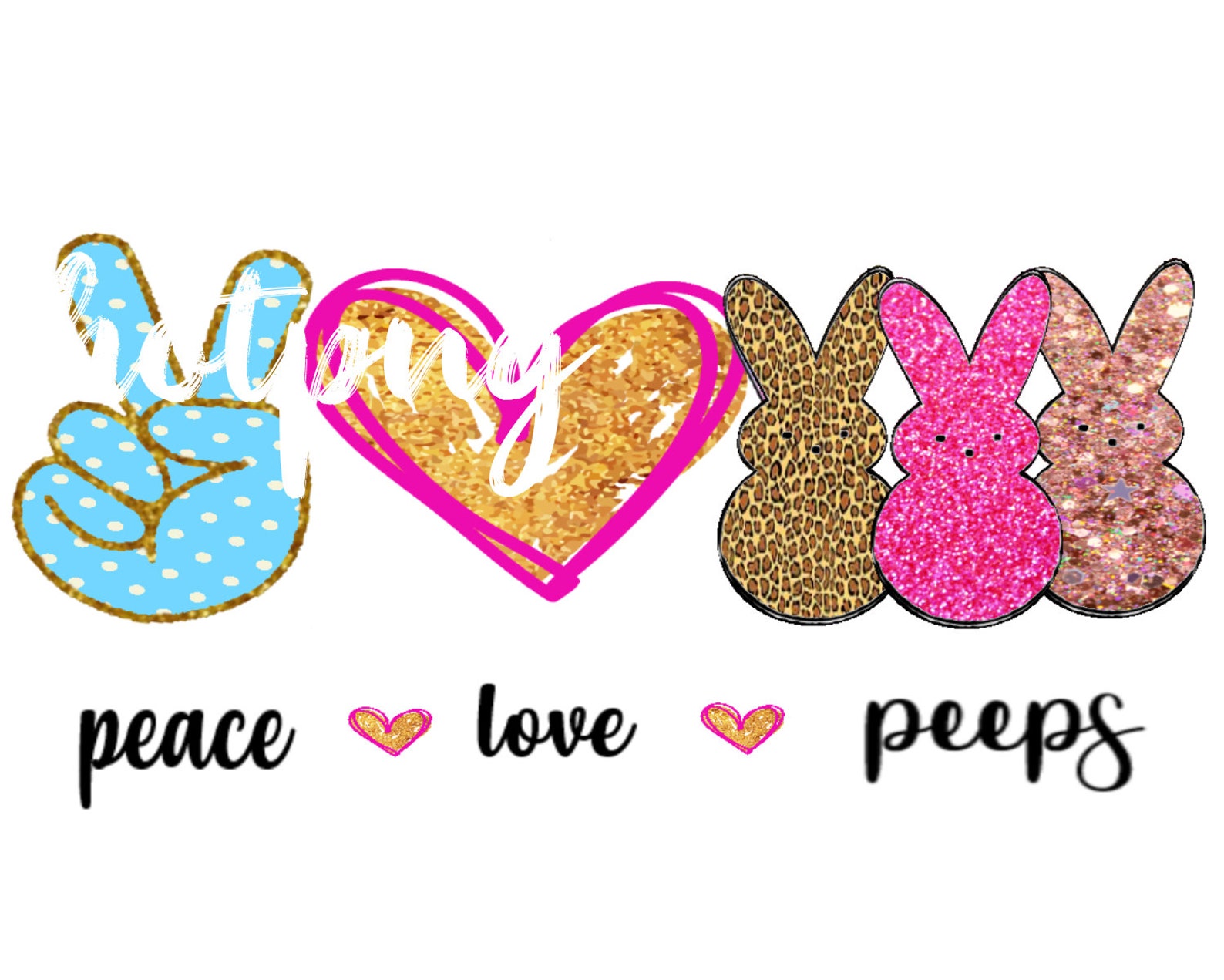 Peace Love Peeps, Happy Easter Peeps PNG Design, Easter Design, Easter ...