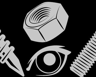 Nut and Bolt Decal - Etsy