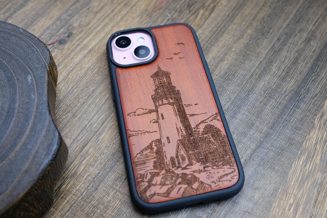 Maritime Sentinel: the Lighthouse, Wood Case for Iphone, Samsung Galaxy ...