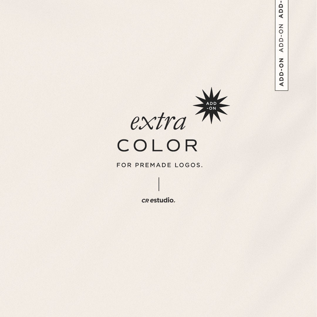 Extra Color Add-on for Premade Logos - Etsy