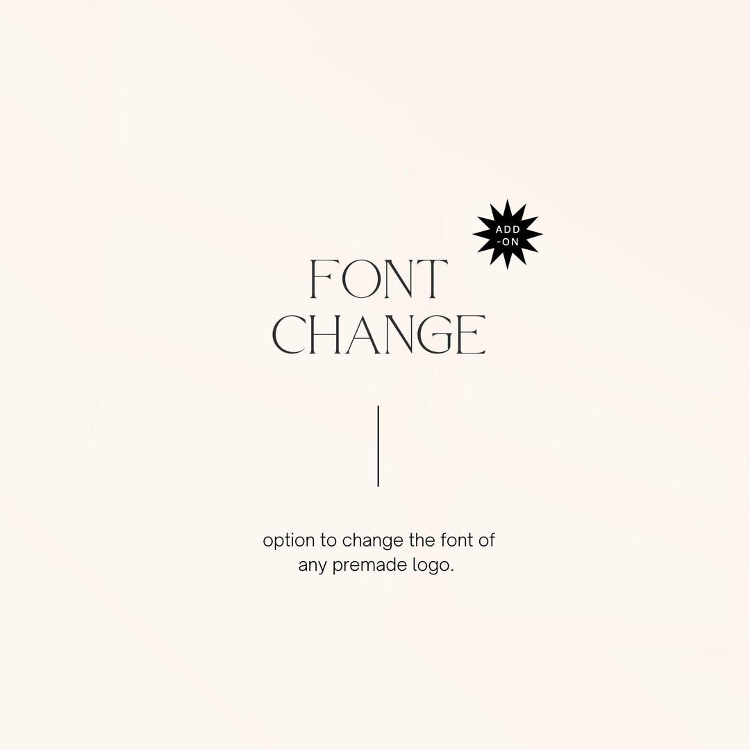 Font Change ADD-ON - Etsy