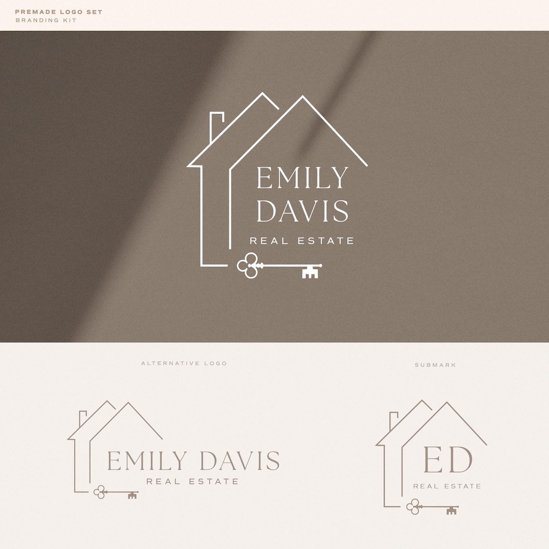 Premade Realtor Logo Set | Elegant Minimalist Design | Real Estate Logo ...
