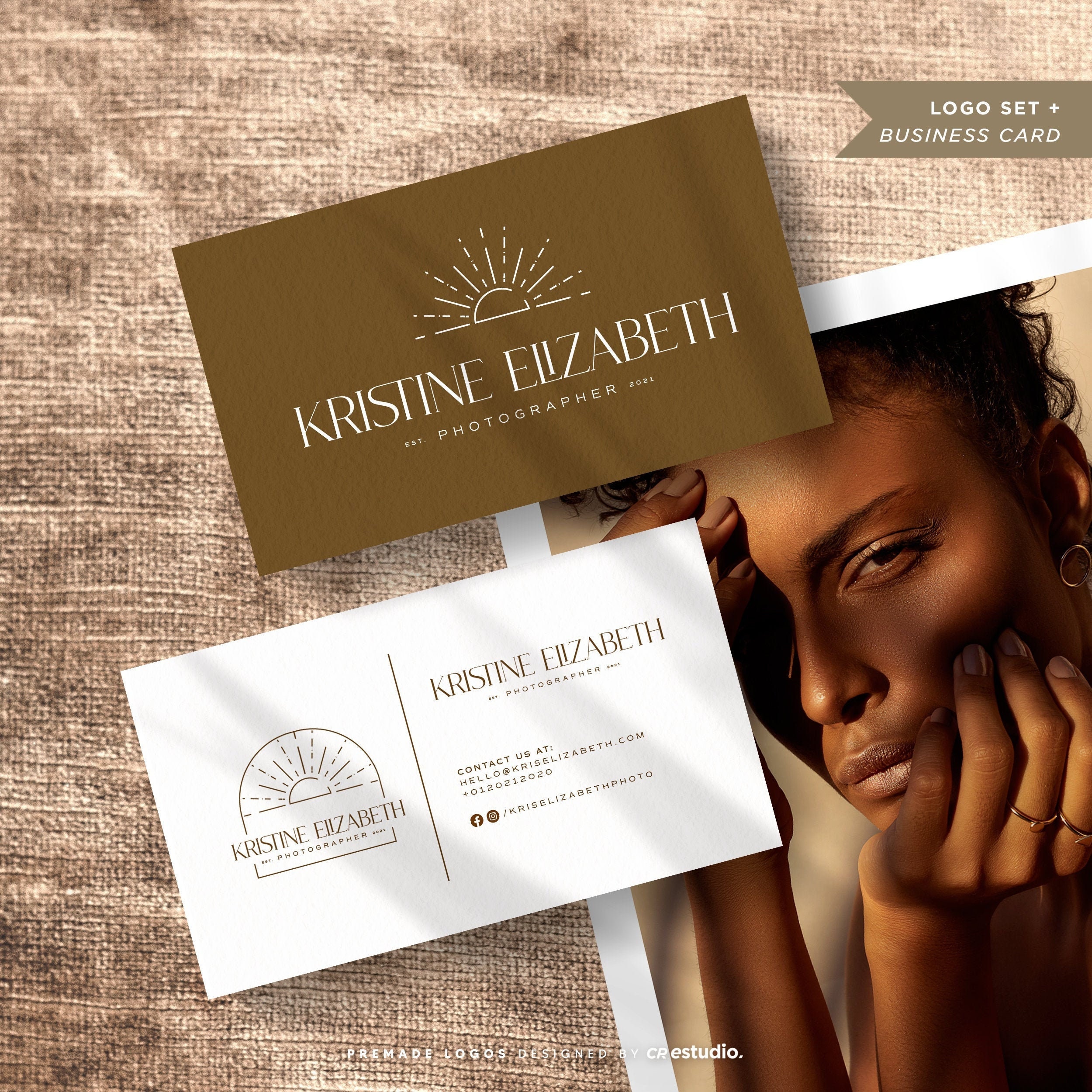 Boho Logo Design Premade Logo Set Photographer Logo Beach - Etsy