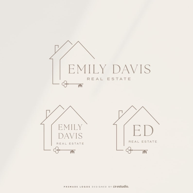 Premade Realtor Logo Set | Elegant Minimalist Design | Real Estate Logo ...