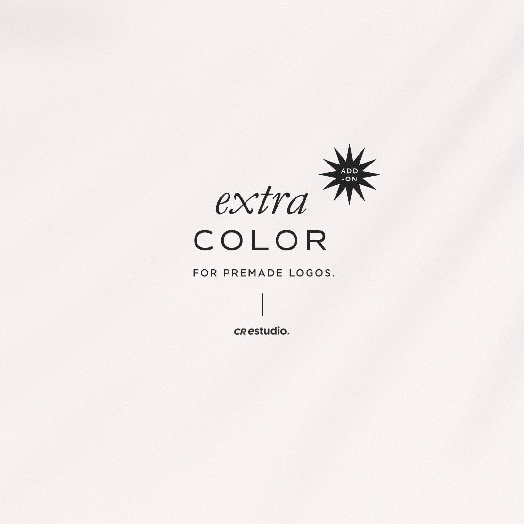 Extra Color Add-on / for Premade Logos - Etsy