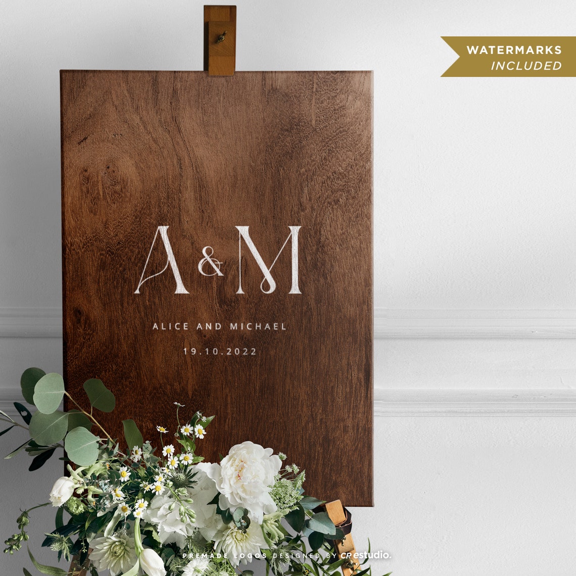 Wedding Monogram Premade Logo Set Wedding Logo Design - Etsy