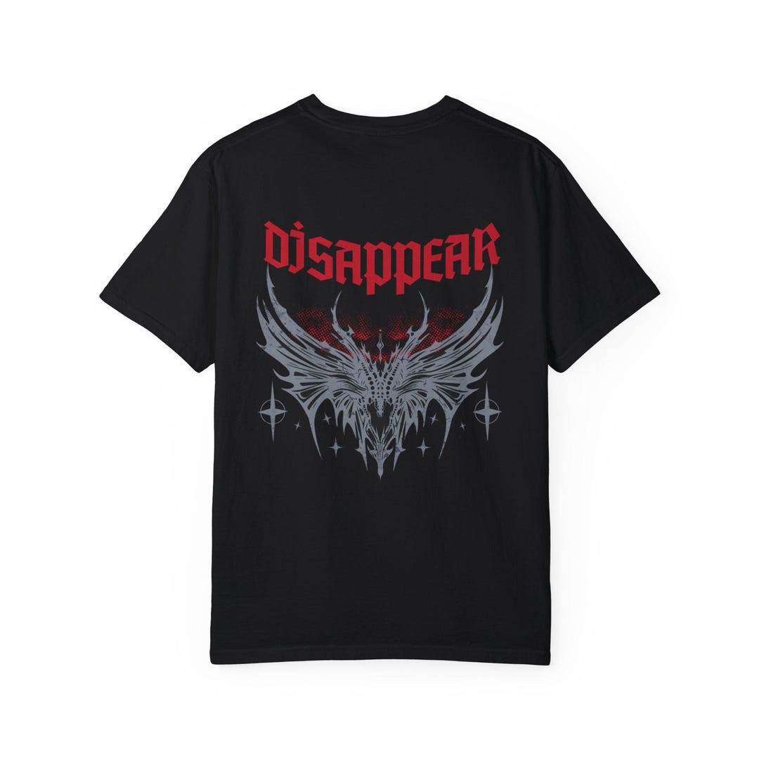 Gothic Band Tee, Unisex Garment-dyed T-shirt With Disappear Design ...