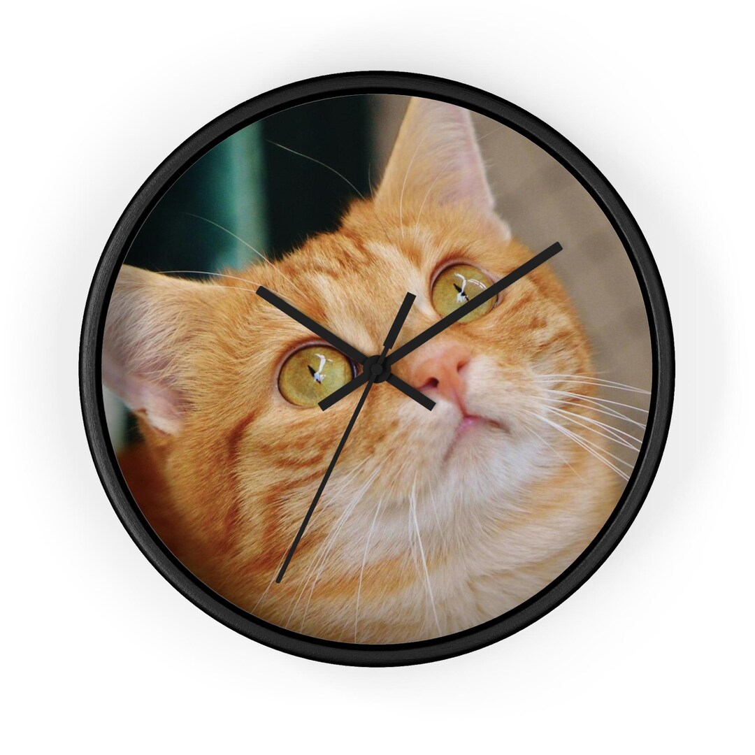 Cute Cat Wall Clock, Adorable Kitten Timepiece, Animal Lover Decor ...