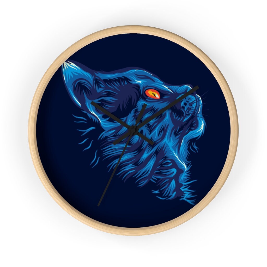 Cool Cat Wall Clock Cat Wall Clock Wall Clock Unique - Etsy