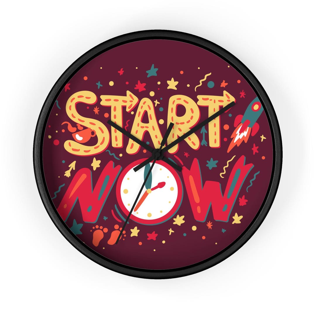 Inspirational Wall Clock, Motivational Clock, Modern Home Decor, Unique ...