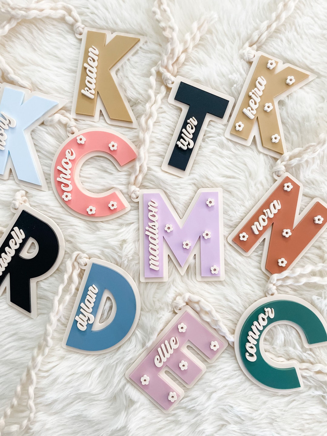 Initial Basket Tag- Custom Acrylic Name Tag - Etsy